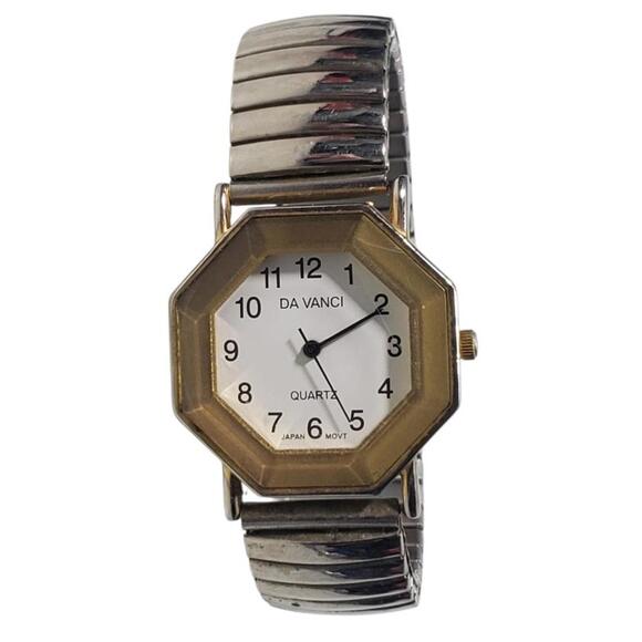 DaVinci | Accessories | Da Vinci Quartz Watch Octagon Gold Tone Case ...
